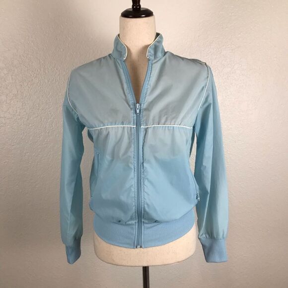 adidas | Jackets & Coats | Vintageadidasnylonbabybluetrackjackets ...